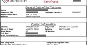 KRA PIN Certificate Application and Registration Process in 2024