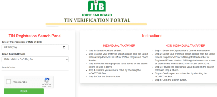 How To Get FIRS Tax Identification Number or Use the TIN Verification ...